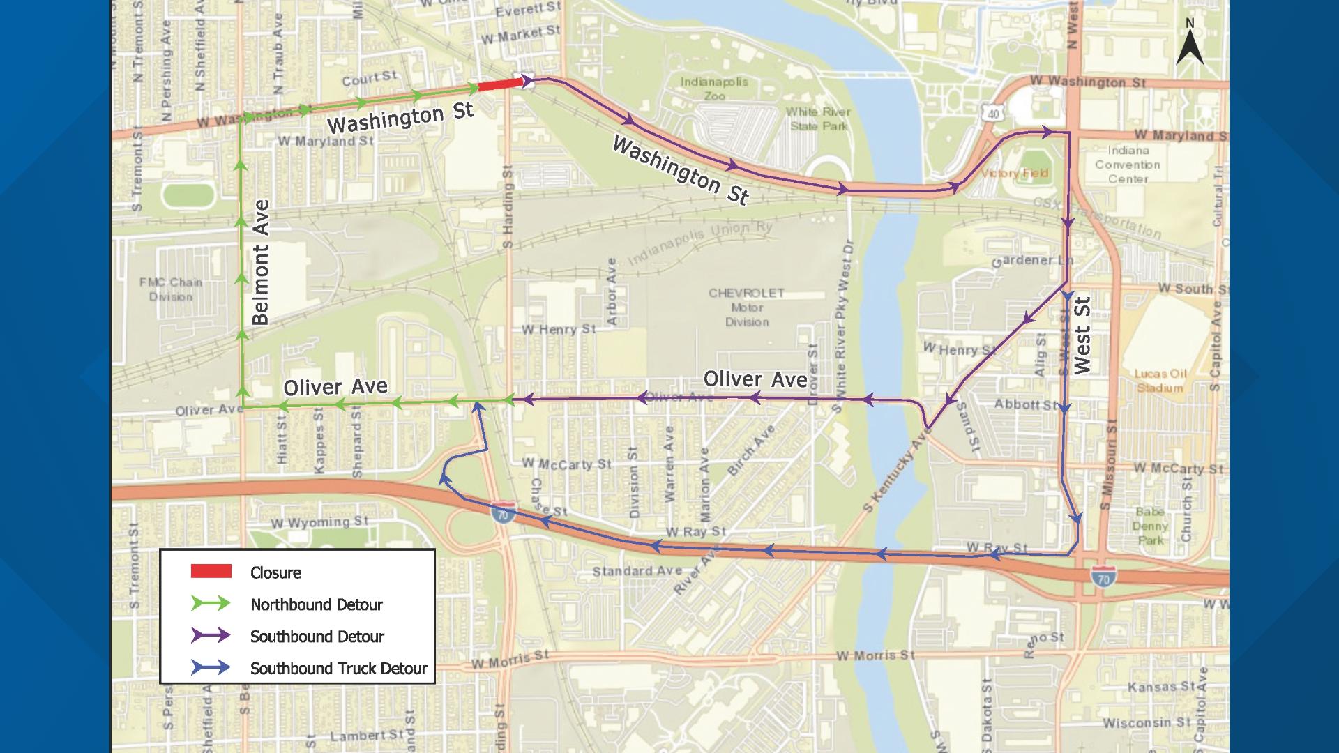 IndyGo Blue Line construction closure, detours coming to Indy's near ...