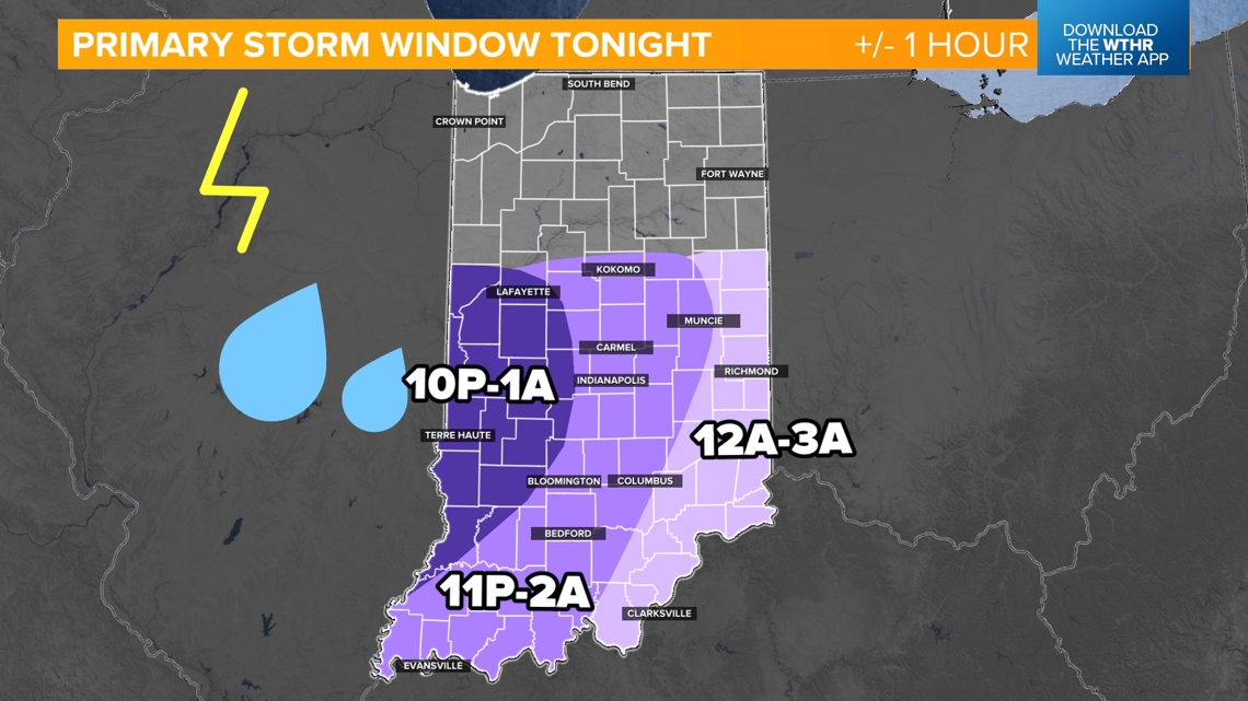 Last round of severe weather for Indiana this week arrives tonight ...