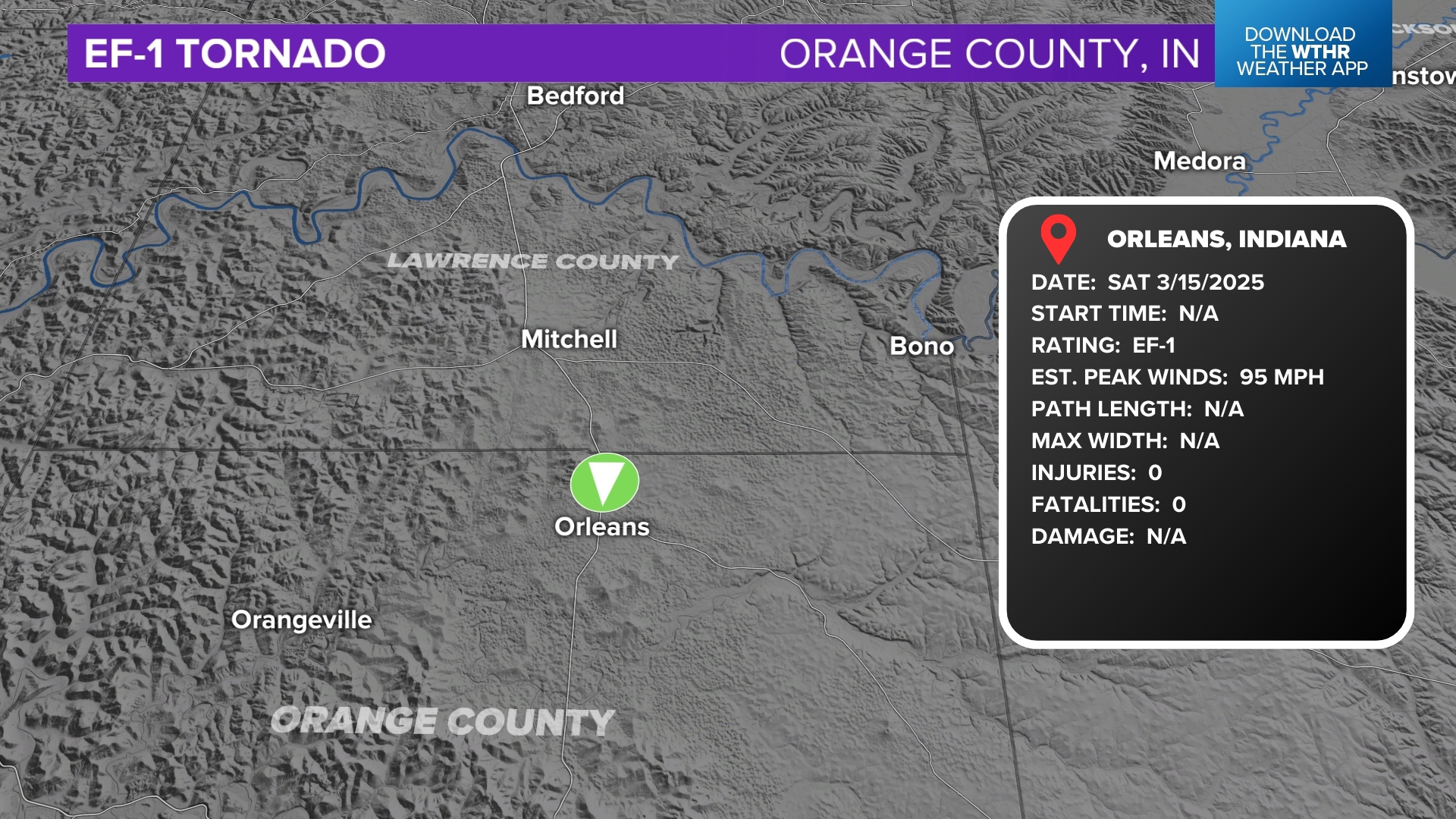 Indiana tornado track maps from weekend severe storms (March 2025 ...