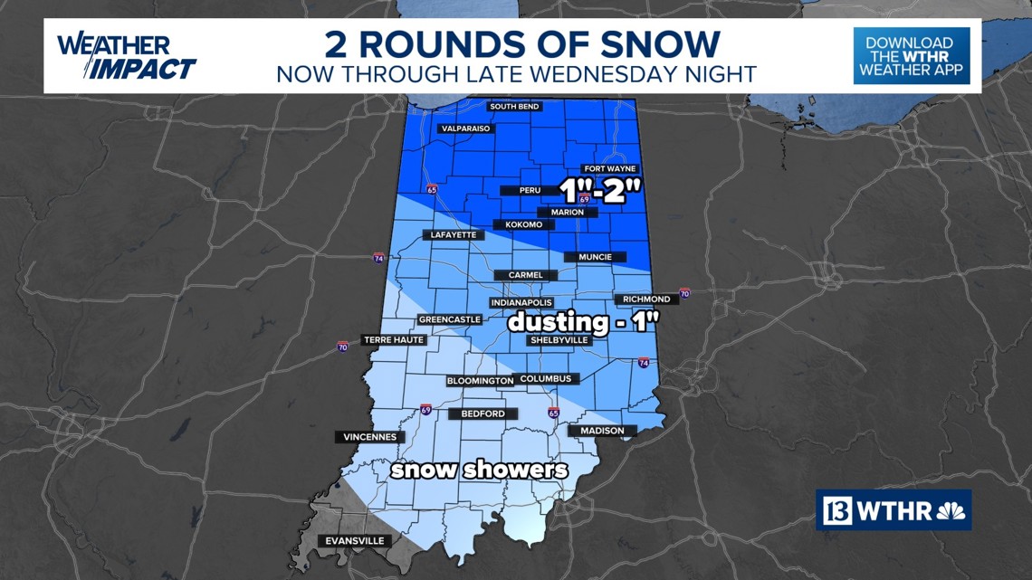 13Weather Blog | Timing two rounds of snow | wthr.com