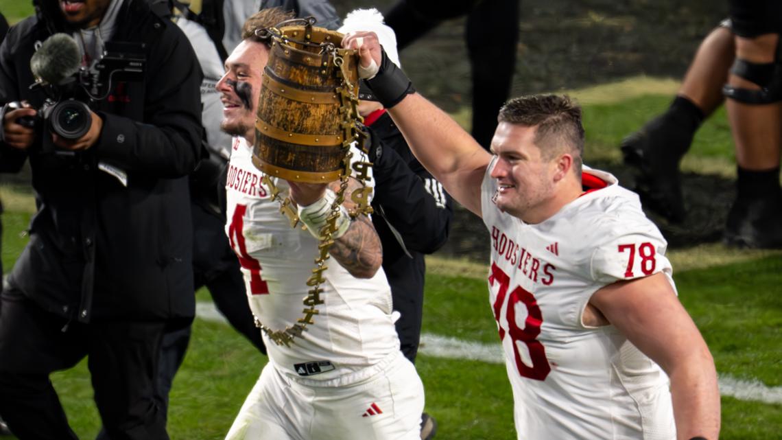 Hoosiers win Old Oaken Bucket with 56-3 rout of Purdue | wthr.com