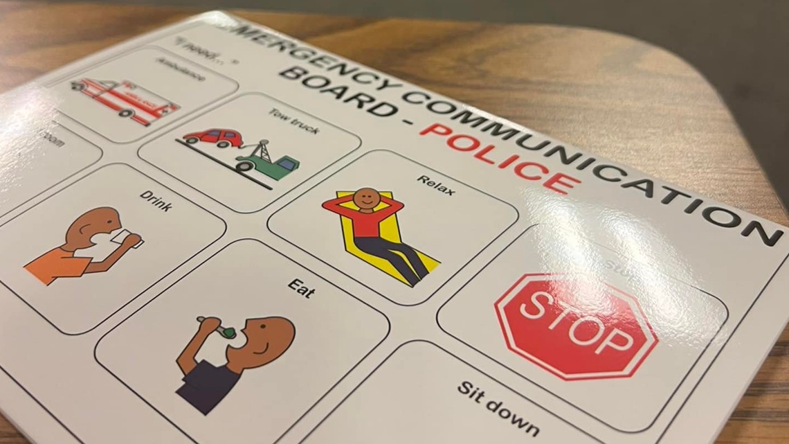 Picture boards let people to 'point and communicate' with police | wthr.com
