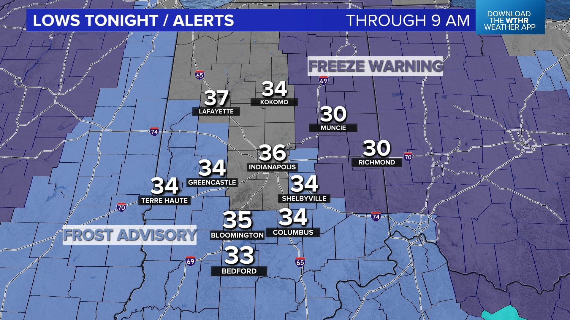 Frost advisory and freeze warning | Live Doppler 13 Weather Blog | wthr.com
