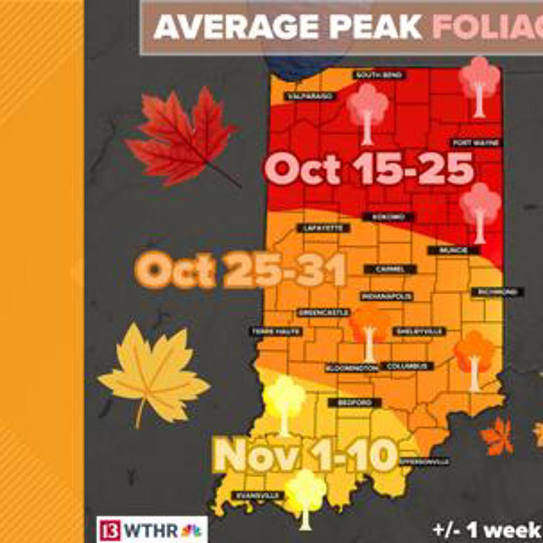 Indiana fall foliage peak: When leaves change color on average | wthr.com