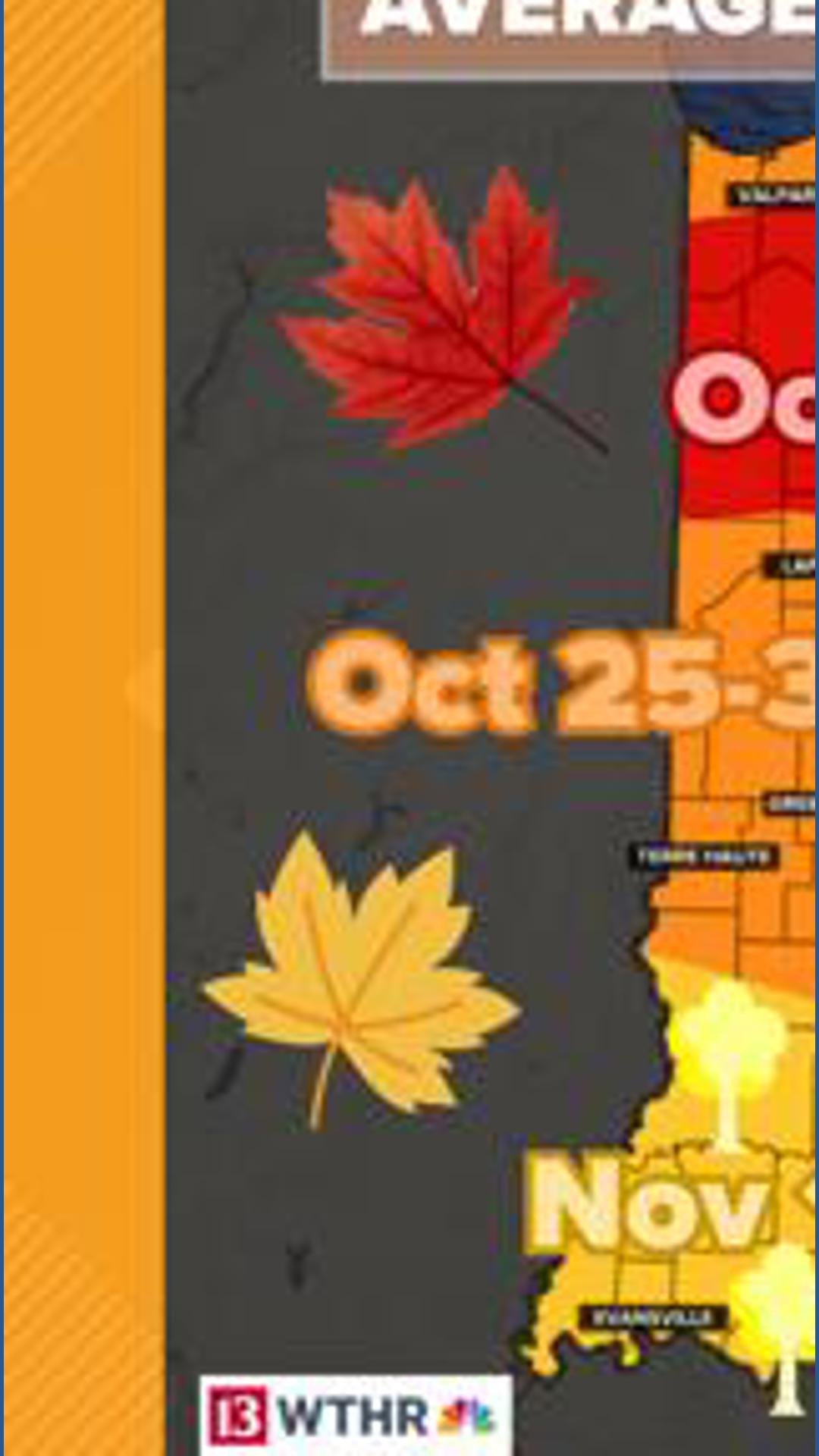 Indiana fall foliage peak: When leaves change color on average | wthr.com