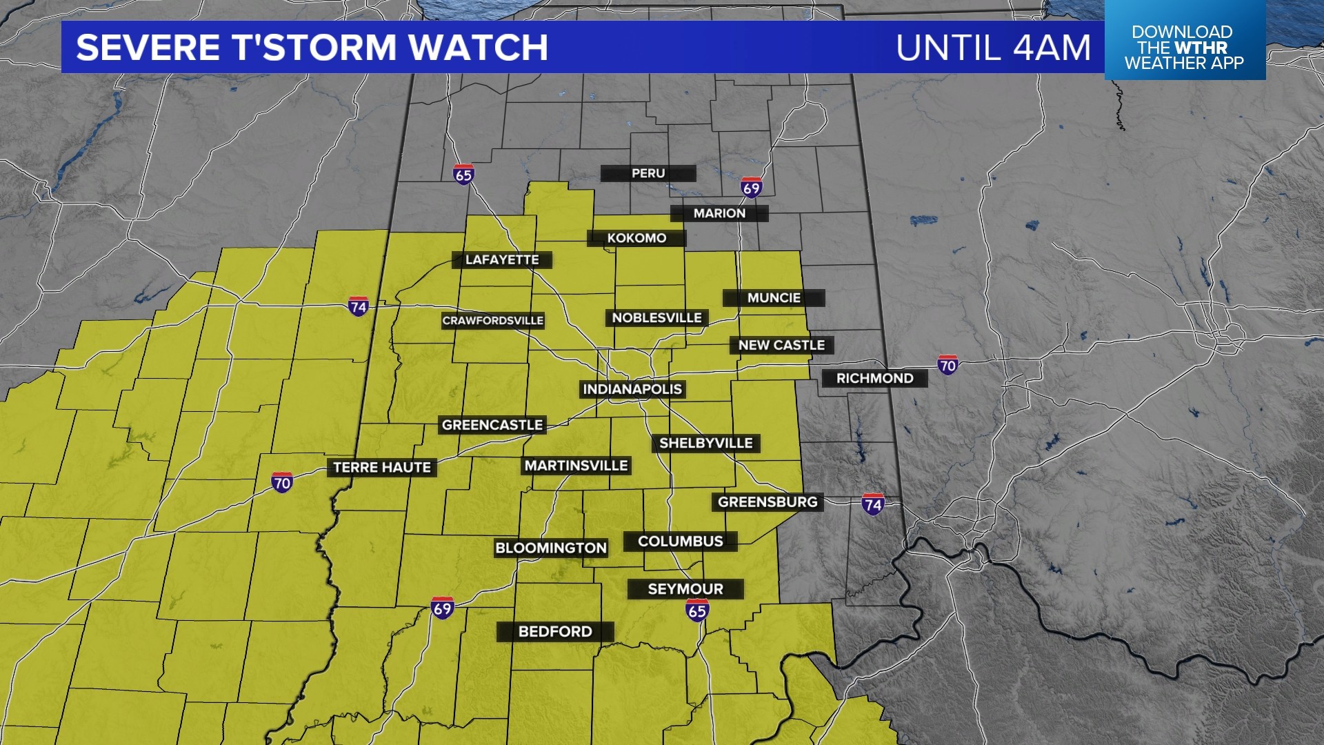 Severe Thunderstorm watch for central Indiana | wthr.com