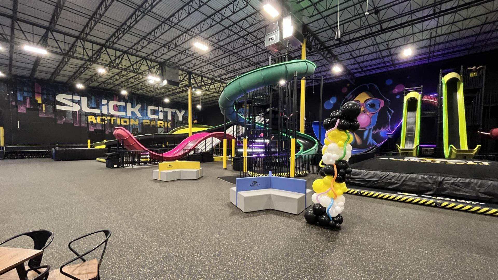 Brownsburg's Slick City is state's first indoor waterless slide park | wthr.com