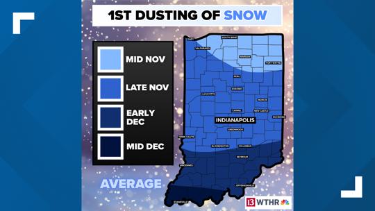 When will it snow for the 1st time this winter in Indiana? | 13Weather ...