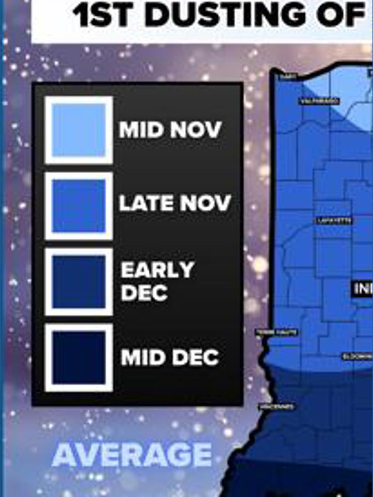 When will it snow for the 1st time this winter in Indiana? | 13Weather ...