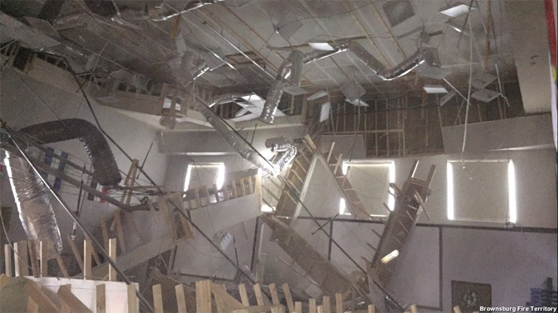 Ceiling collapses at Brownsburg church | wthr.com