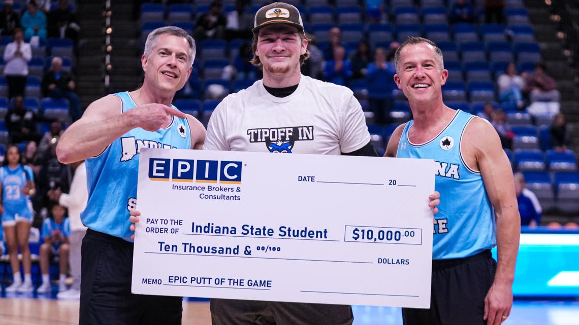 Indiana State student wins $10K after sinking full court putt | wthr.com