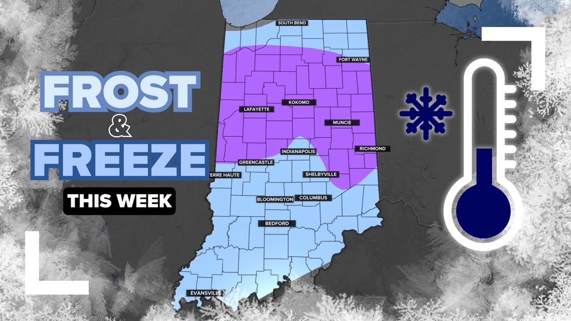 Frost and freeze chances across Indiana | County-by-county look | wthr.com