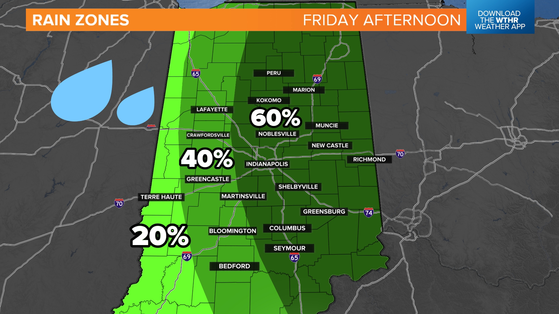 Timing rain chances across Indiana for Friday | wthr.com