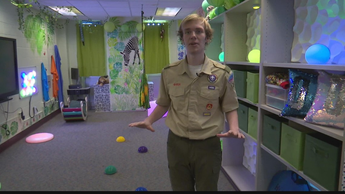 Eagle Scout Builds Sensory Room | wthr.com