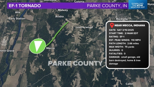 Indiana tornado track maps from weekend severe storms (March 2025 ...