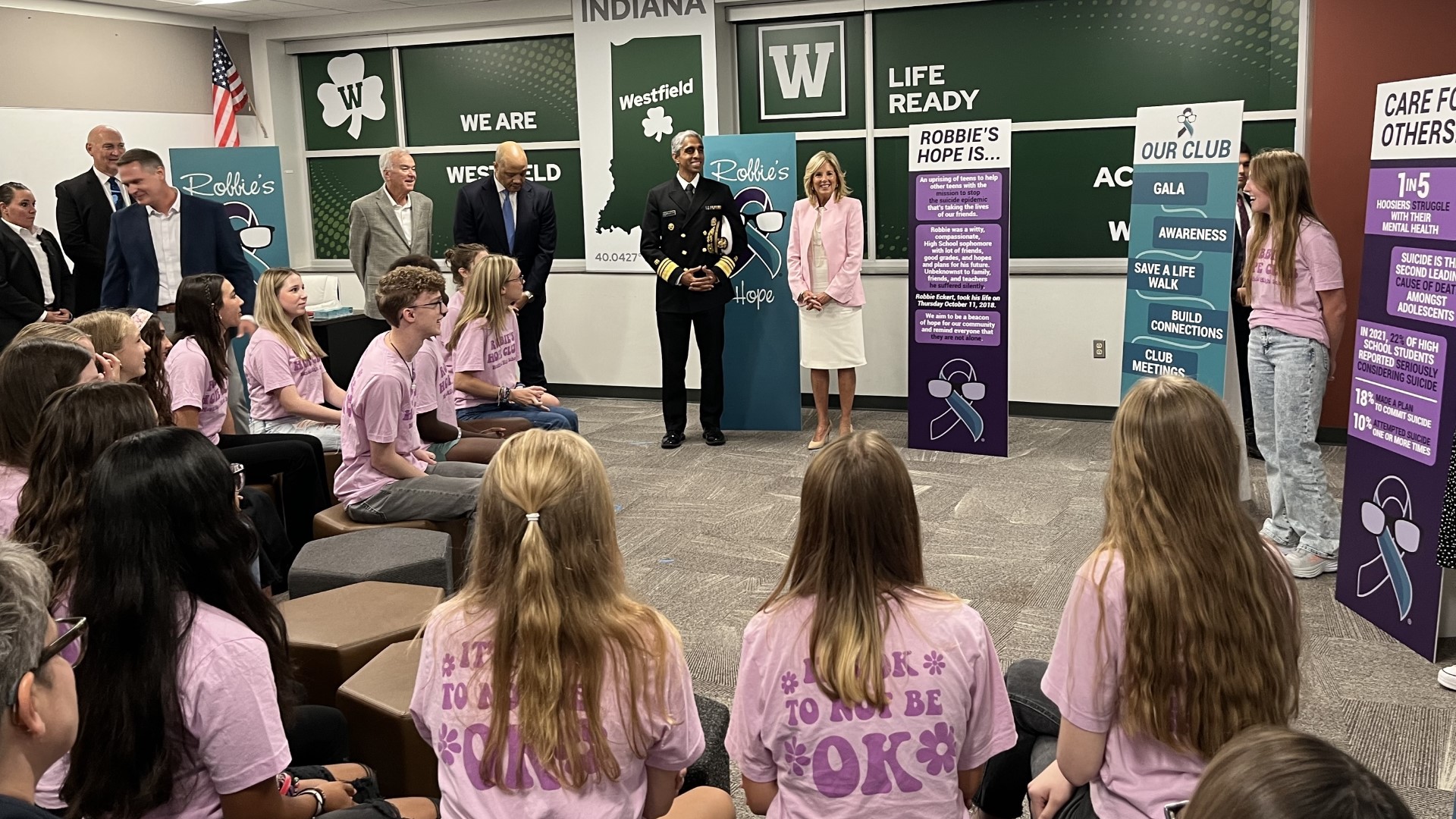 FLOTUS Jill Biden visits Westfield High School | wthr.com