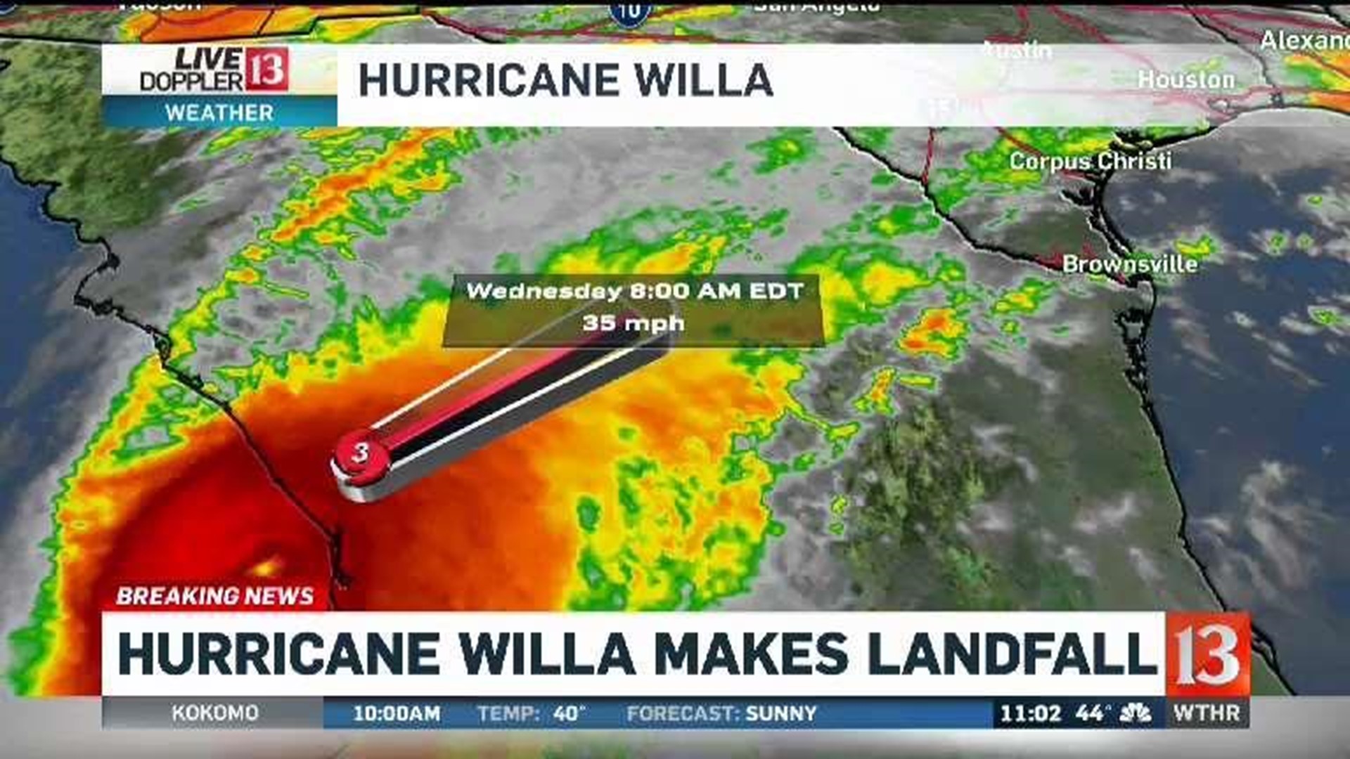 Category 3 Willa makes landfall on Mexico's Sinaloa coast | wthr.com
