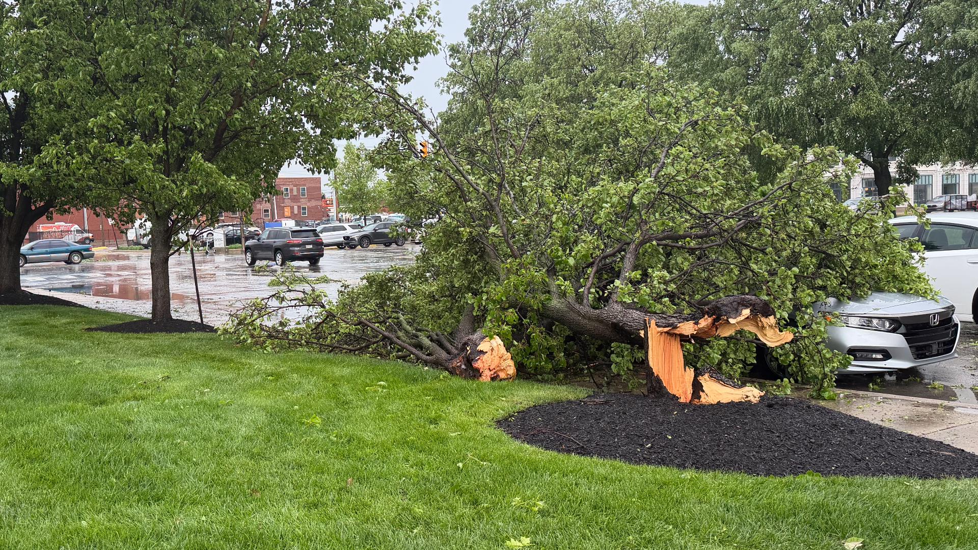 Storms leave path of damage from downtown Indianapolis to east central ...