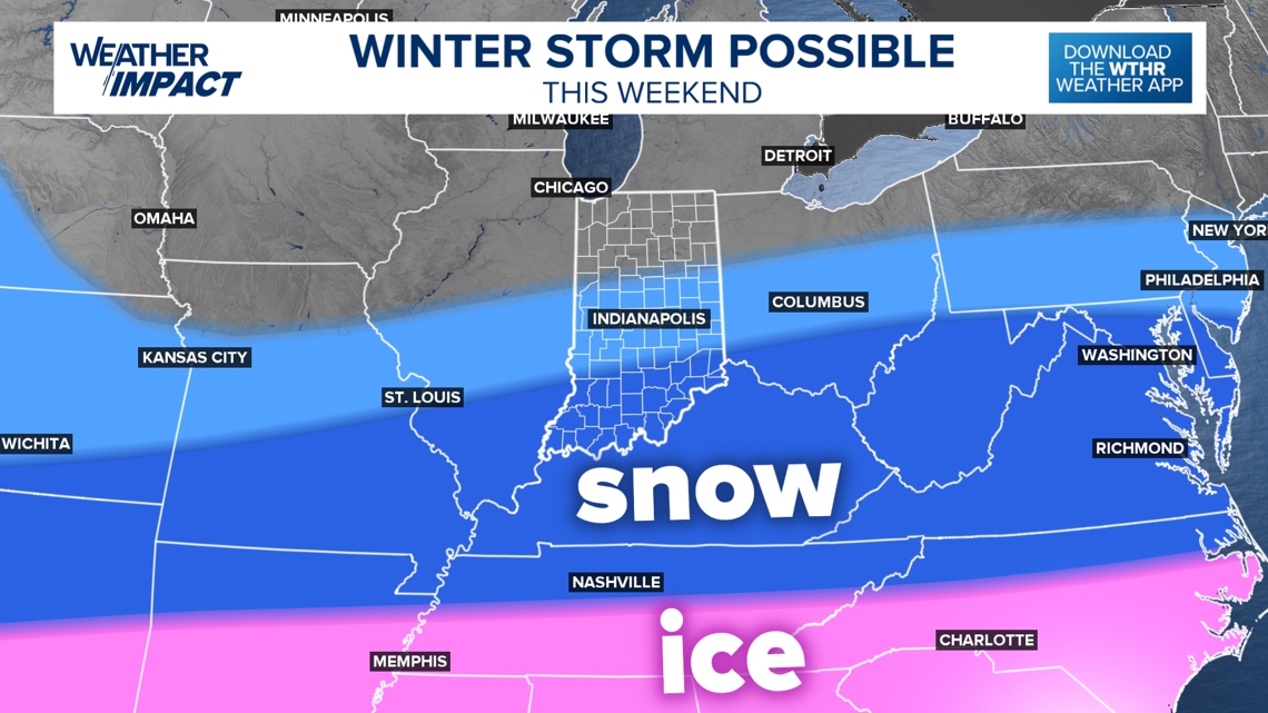 Winter snow storm may skim Indiana this weekend (Jan. 24-25 ...
