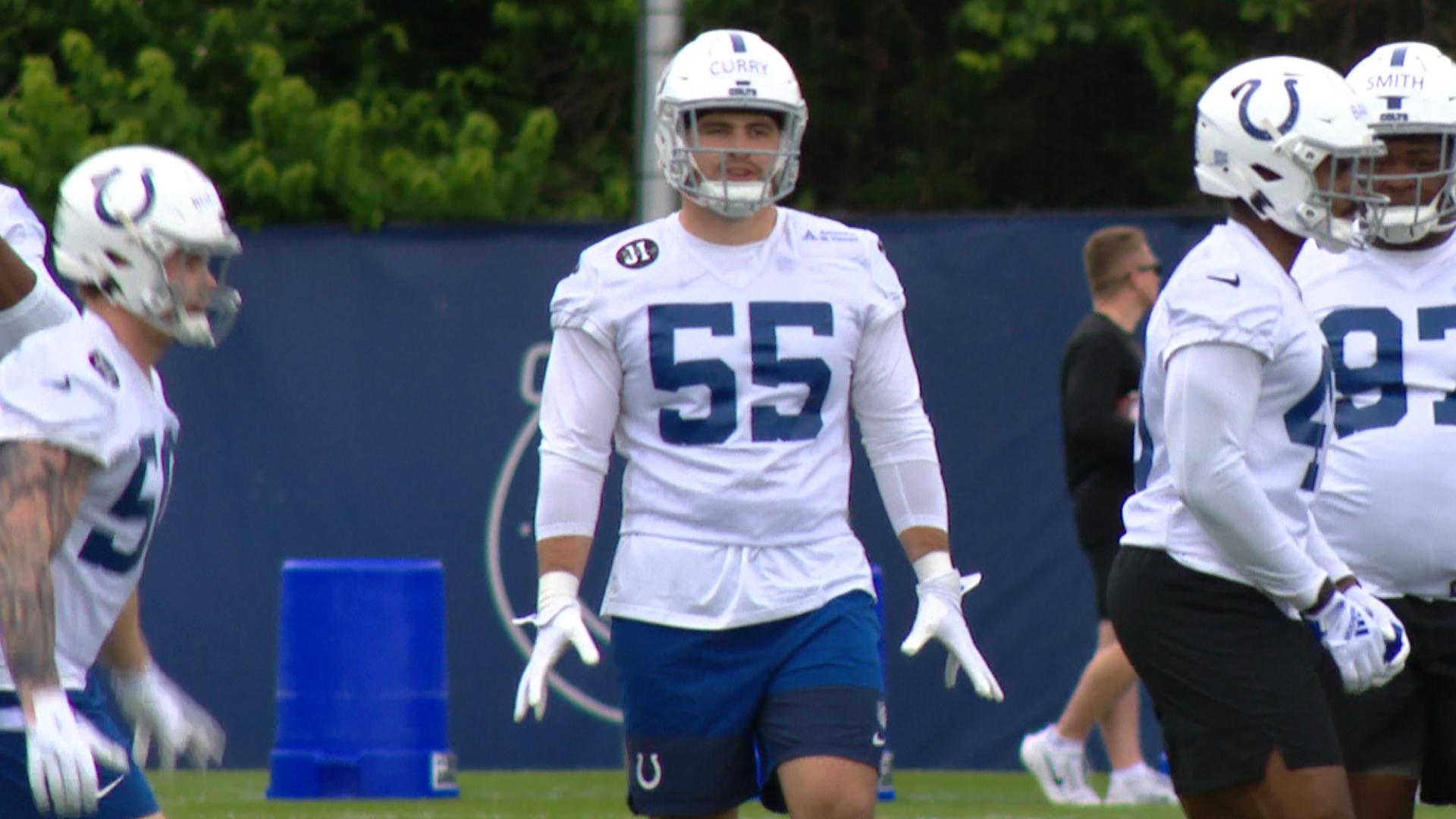 Former Center Grove star Caden Curry takes practice field for Colts ...