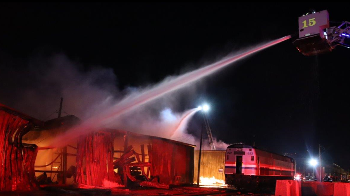Beech Grove Amtrak storage buildings destroyed in overnight fire | wthr.com