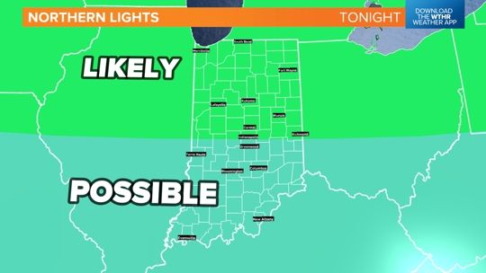 A G4 storm may bring northern lights to all of Indiana tonight | wthr.com