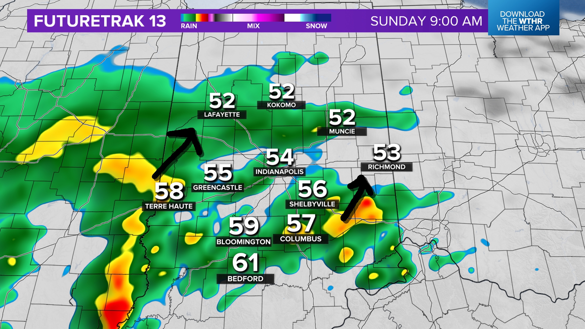 Tracking rain at times the rest of Easter weekend across Indiana | wthr.com