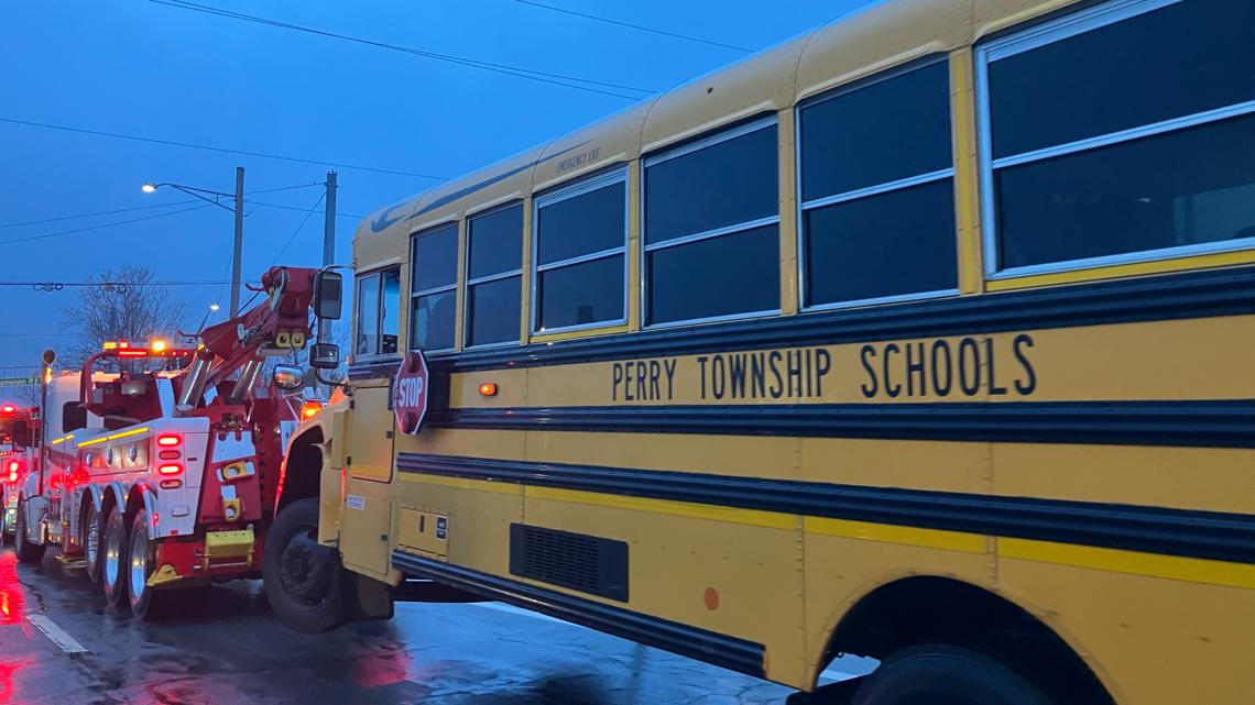 Perry Township Schools bus involved in south Indy crash | wthr.com