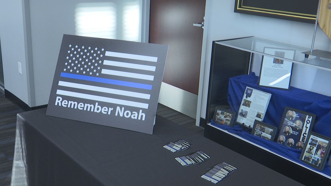 Fishers pay tribute to fallen Elwood officer at community event | wthr.com