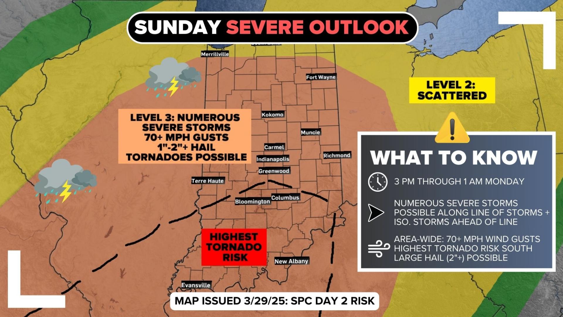 Weather Impact Alert day Sunday for severe storms in central Indiana | wthr.com