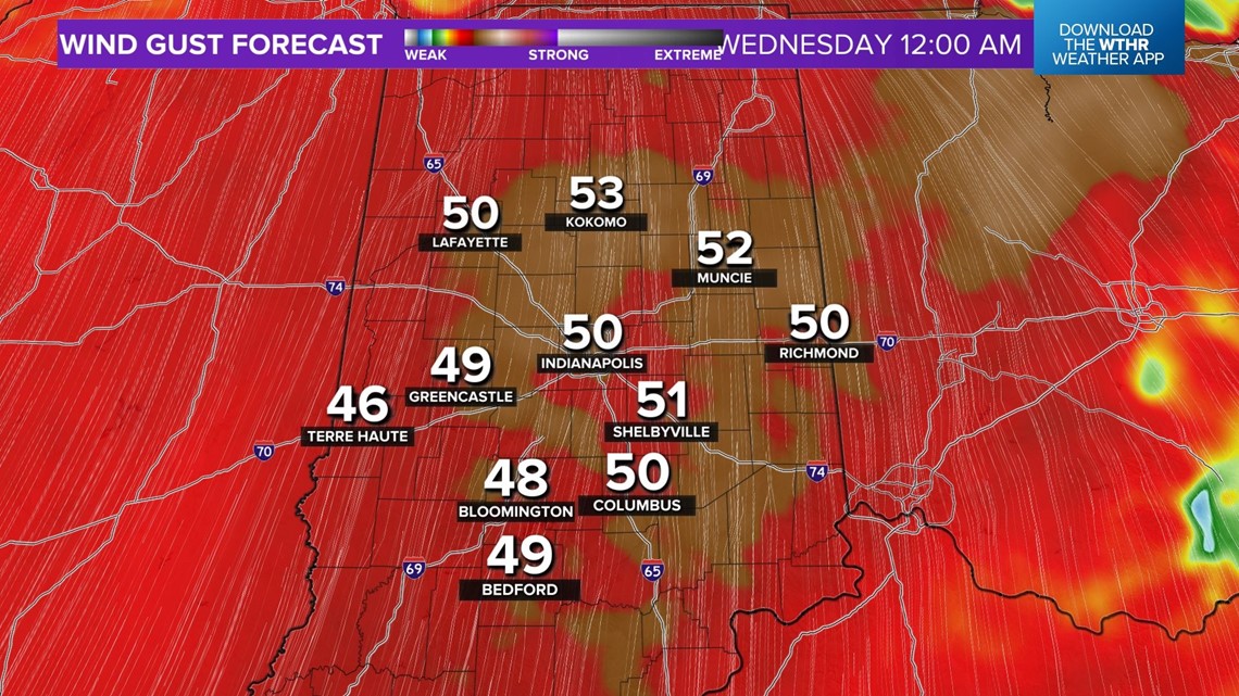Strong wind gusts returning to central Indiana | wthr.com