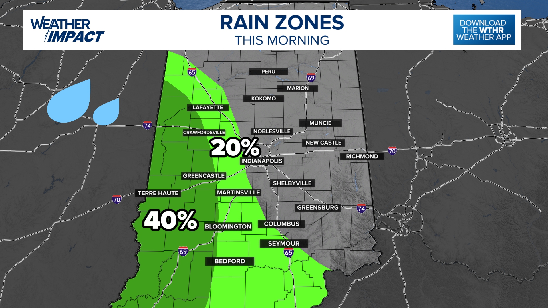 Indiana Rain Zones: Partial high pressure will keep some of us dry ...