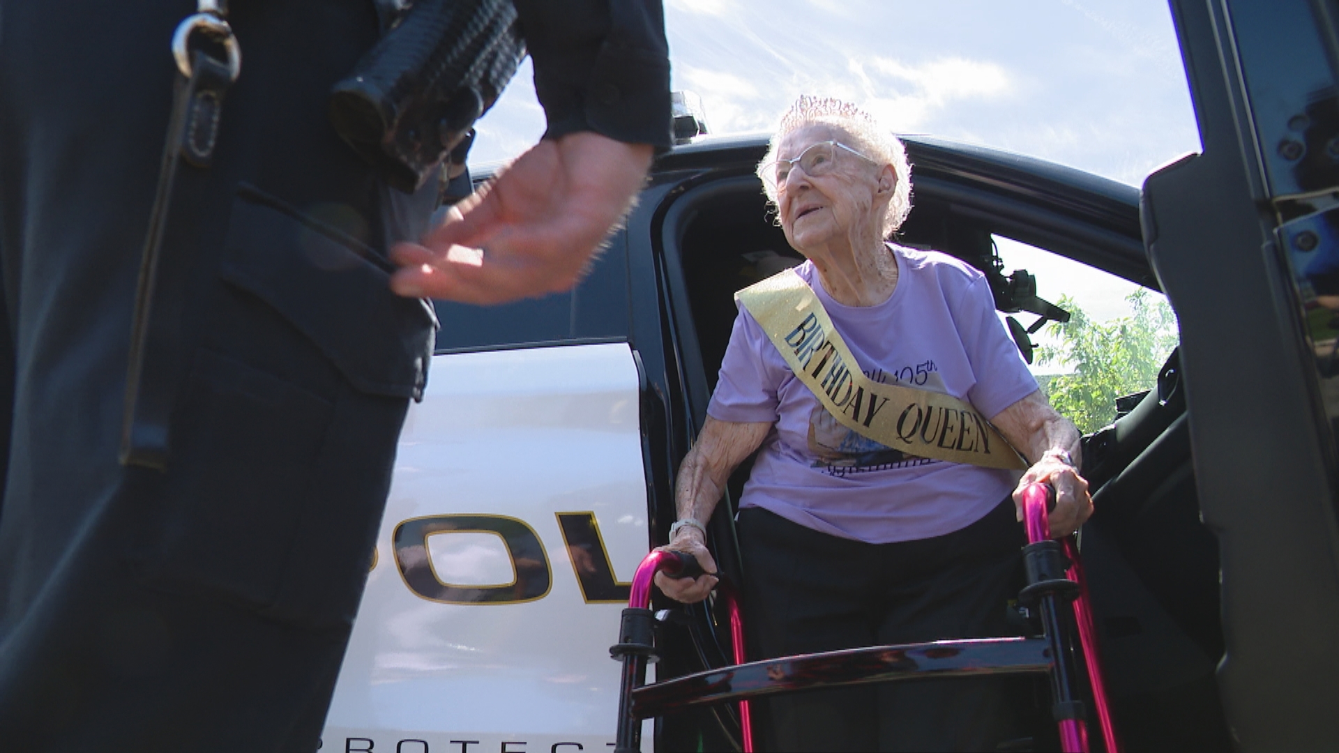 Noblesville woman celebrates 105th birthday with police escort ...