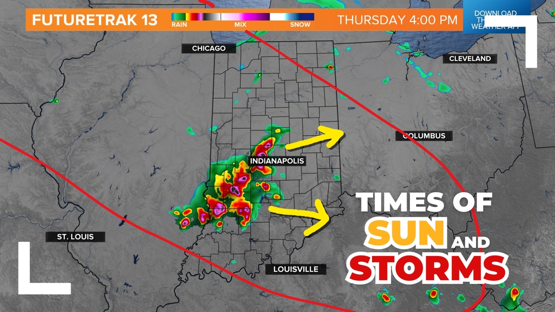 Tracking storm chances for Thursday | Unsettled weather continues ...