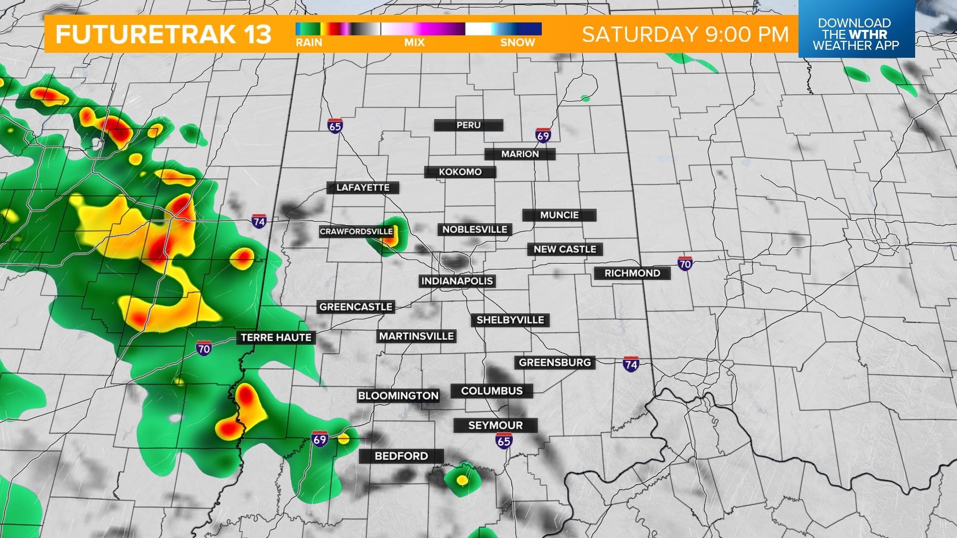 Timeline for Grand Prix, Mother's Day rain | wthr.com