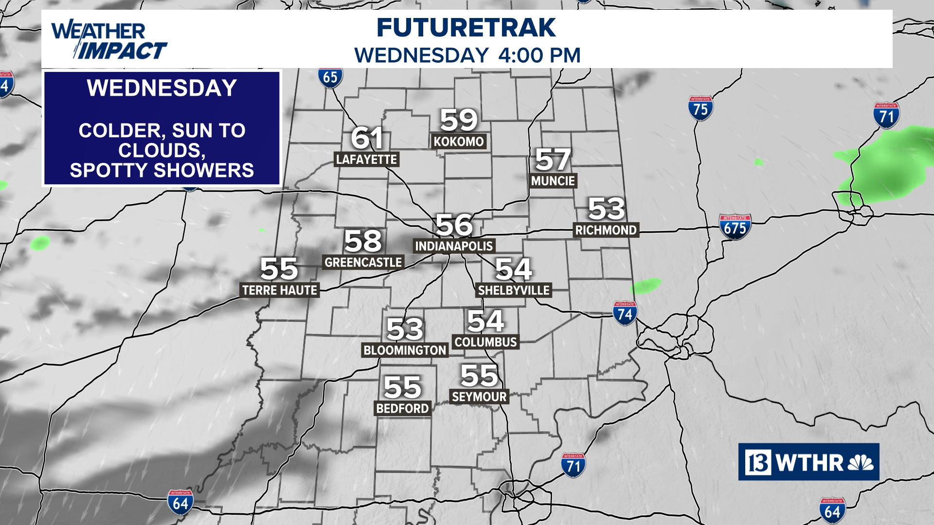 Cooler, rainy mid-week weather | 13Weather Blog | wthr.com