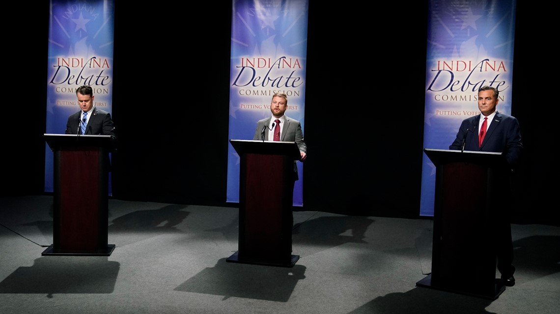 PHOTOS: Candidates debate for Indiana US Senate seat | wthr.com