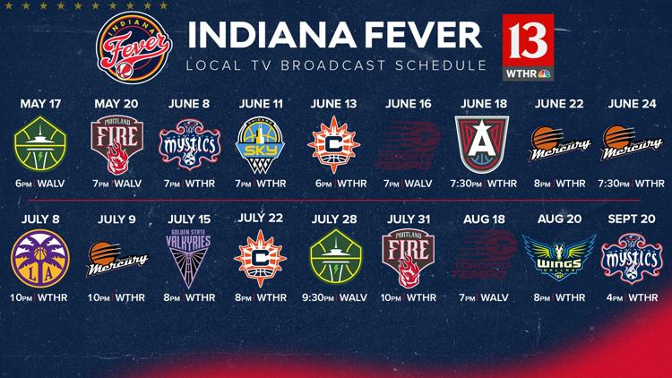 18 Indiana Fever games to air on WTHR, WALV/MeTV in 2026 | wthr.com