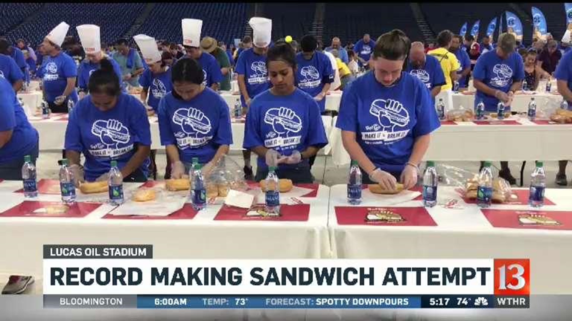 World record sandwich attempt falls short, but provides huge donation ...