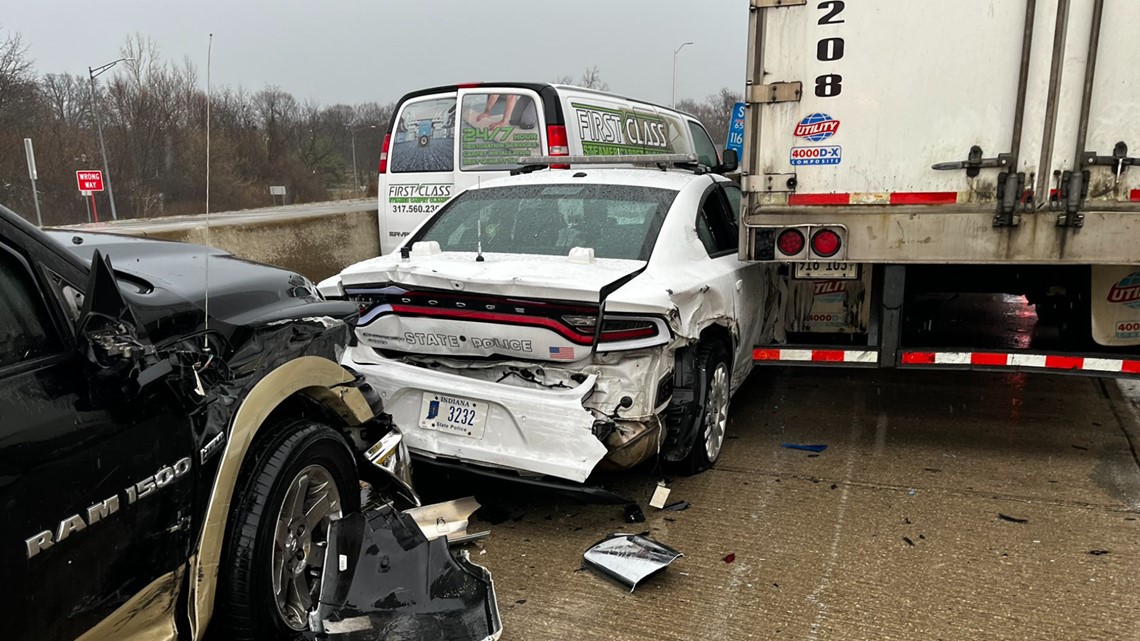 ISP troopers hospitalized after crash on near northwest side | wthr.com