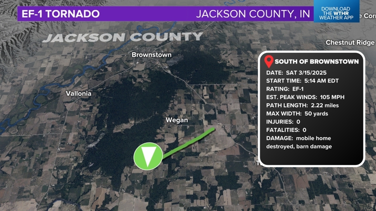 Indiana tornado track maps from weekend severe storms (March 2025 ...