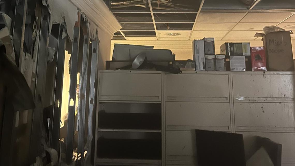 Fire inside Salesforce Tower in downtown Indianapolis | wthr.com