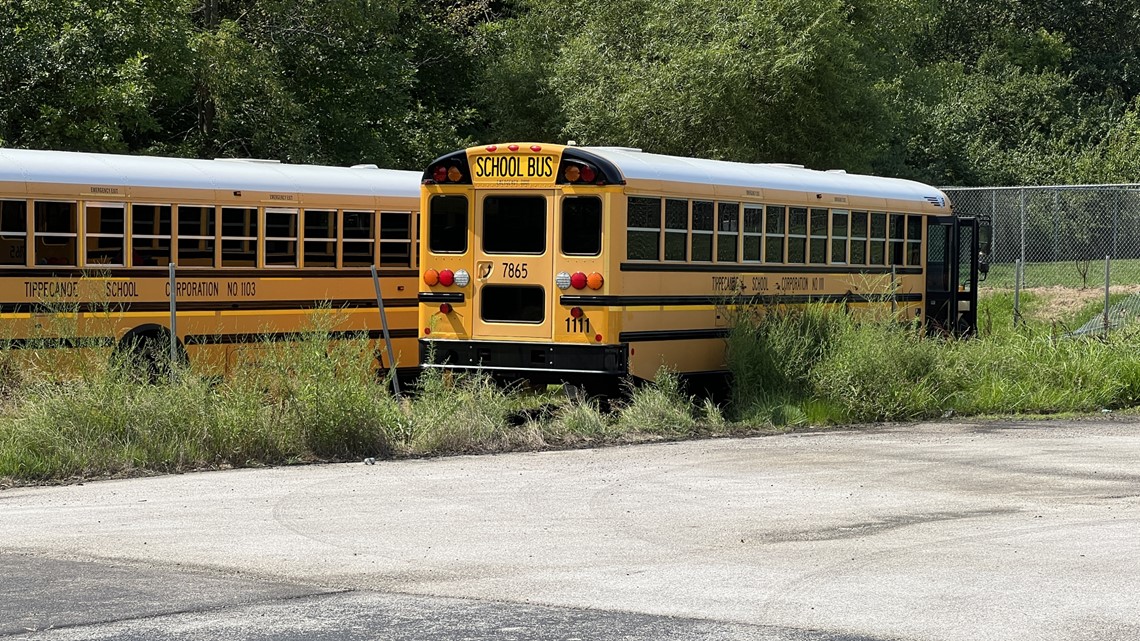 Vandals crash, damage Tippecanoe County school buses, playground | wthr.com