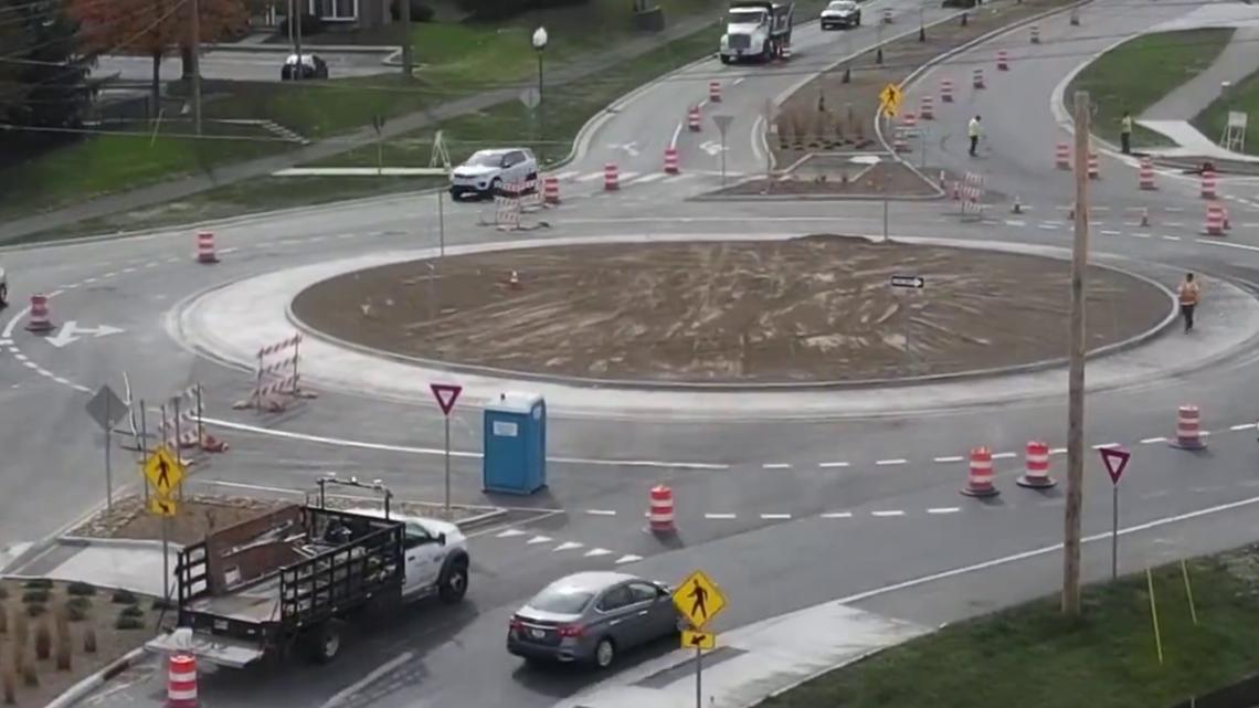 96th Street and Allisonville Road roundabout opens in Fishers | wthr.com