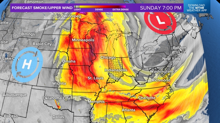 Canadian wildfire smoke blankets central United States skies | wthr.com