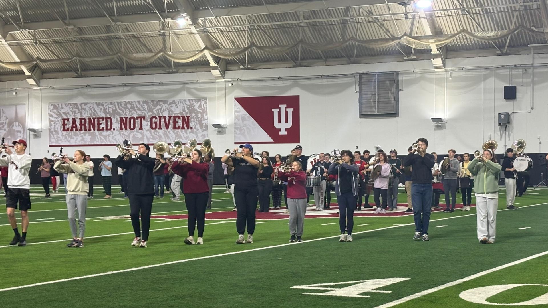 IU's Marching Hundred gets in final practice before they head to ...