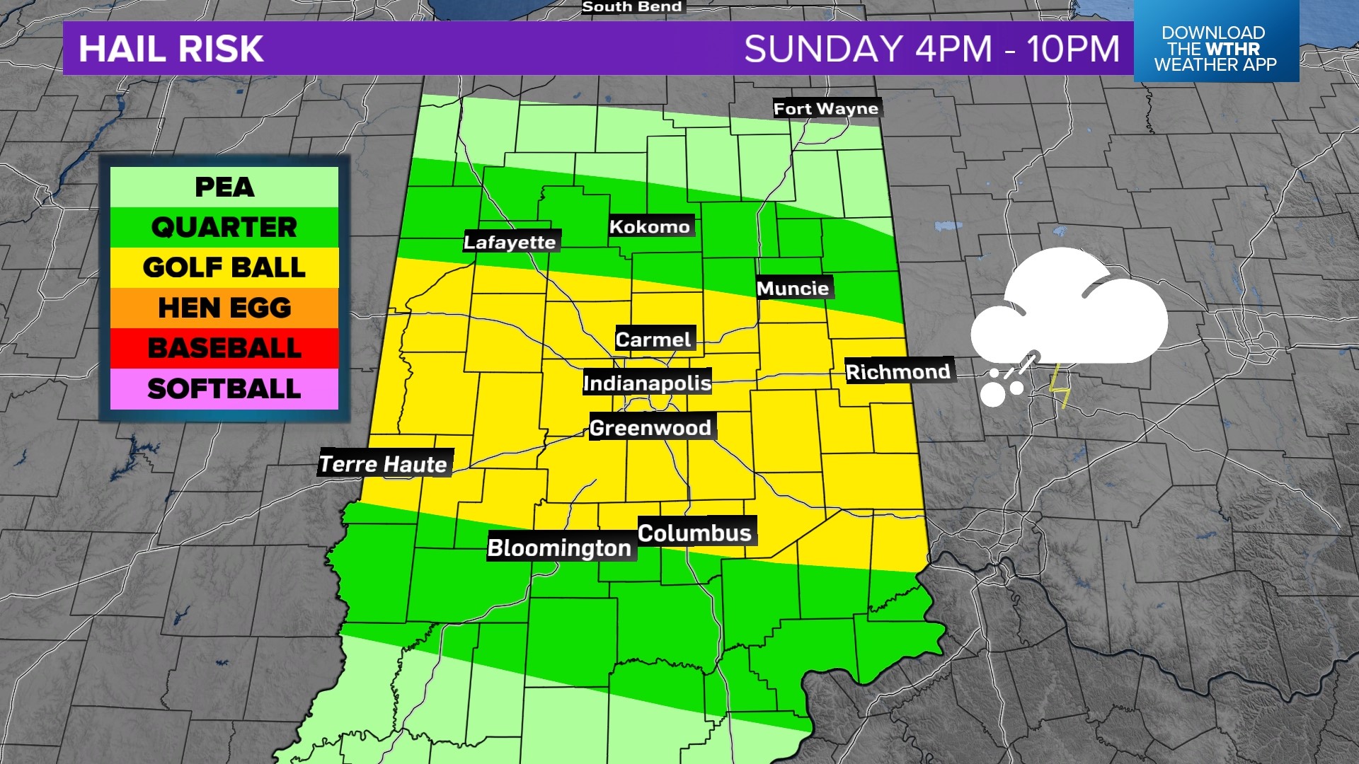 Who may get a hail storm in Indiana on Easter Sunday? | wthr.com