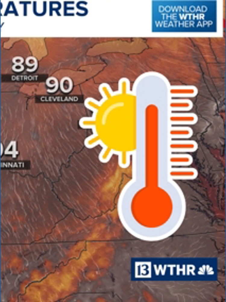 Hot Tuesday, but Indiana temperatures will drop the rest of the week ...
