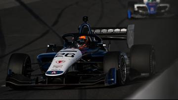 Lochie Hughes scores first Indy NXT win on IMS road course | wthr.com