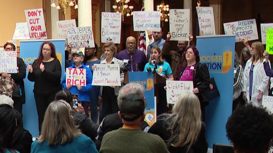 Hoosiers rally to protect Medicaid from Senate Bill 2 cuts | wthr.com